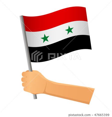 syria flag in hand - Stock Illustration [47665399] - PIXTA