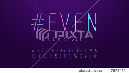 Colorful letters neon round font. Colored alphabet - Stock Illustration ...