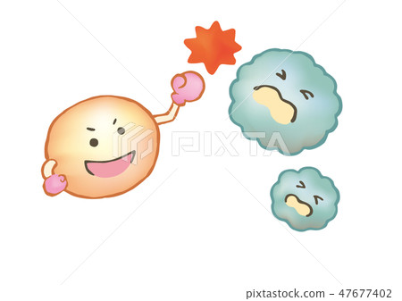 Virus fungal cells fighting guessing... - Stock Illustration [47677402 ...