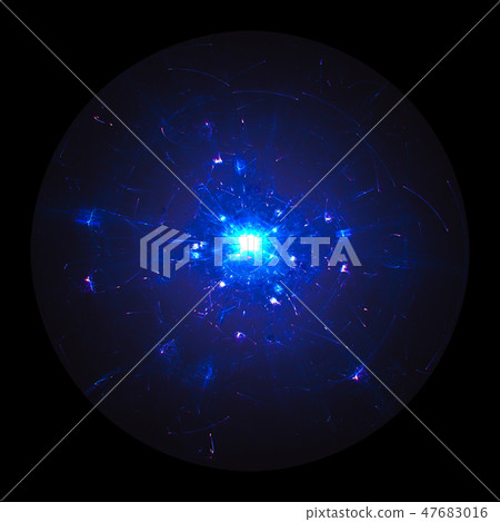 Orbitals Or High Energy Particles Around A Nucleus - Stock Illustration ...