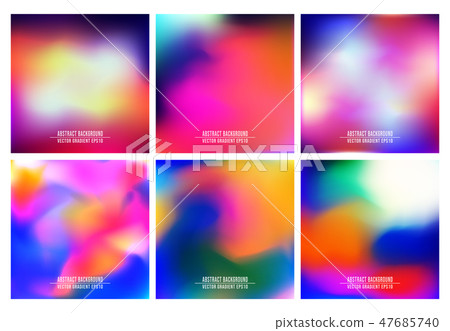 Colorful gradient background set for typography - Stock Illustration ...