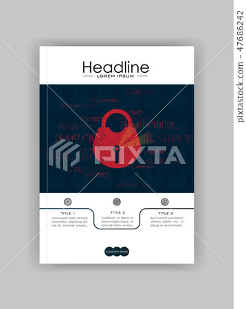 A4 Business Technology Book Cover Design - Stock Illustration [47686242 ...