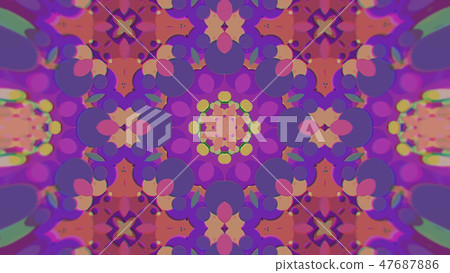 Abstract Colorful Painted Kaleidoscopic Graphic - Stock Illustration ...