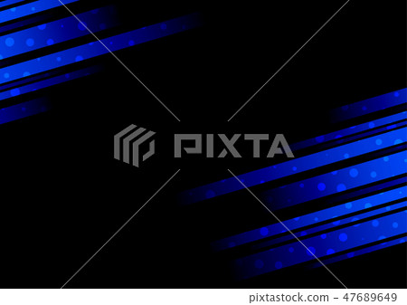 Abstract blue line and black background - Stock Illustration [47689649 ...