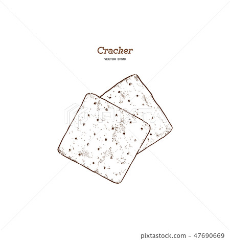 Cracker, Hand draw sketch vector. - Stock Illustration [47690669] - PIXTA