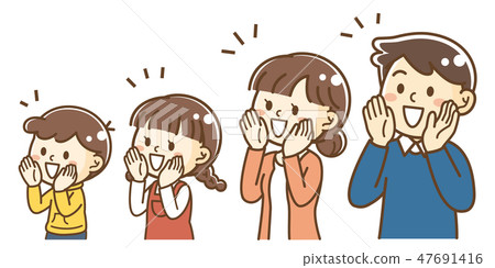 Family cheering - Stock Illustration [47691416] - PIXTA