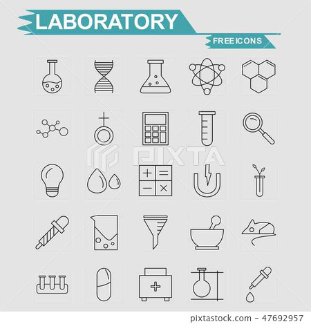 Labortory icons set-插圖素材 [47692957] - PIXTA圖庫
