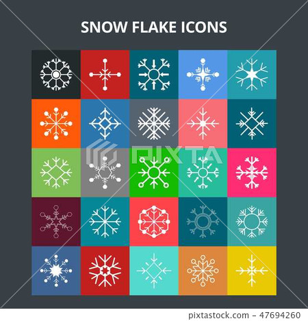Snow Flake Icons - Stock Illustration [47694260] - PIXTA