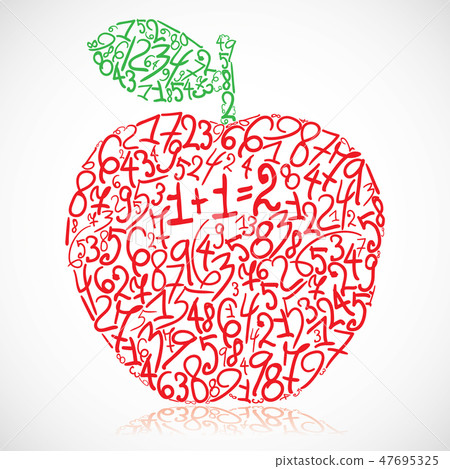 Number Apple - Stock Illustration [47695325] - PIXTA