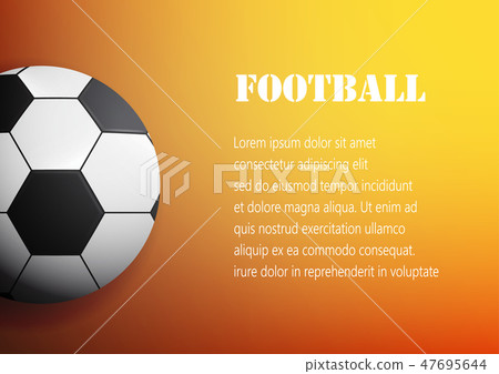 Football on orange background vector illustration - Stock Illustration ...