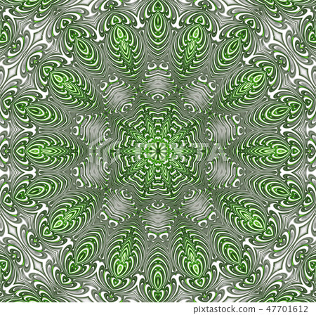 abstract fractal futuristic green pattern-插圖素材 [47701612] - PIXTA圖庫