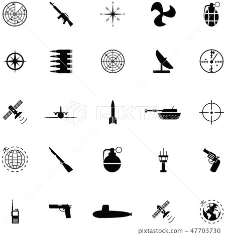 army icon set-插圖素材 [47703730] - PIXTA圖庫