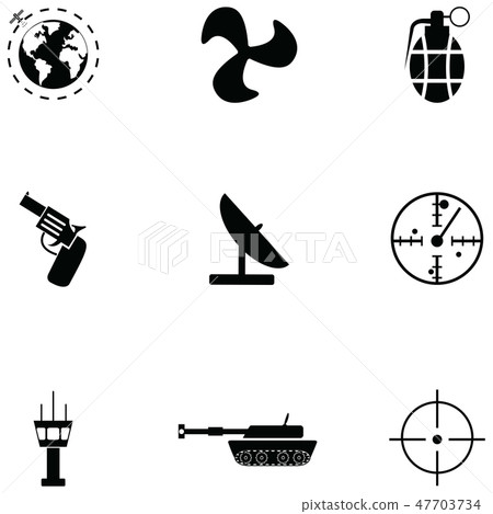 army icon set-插圖素材 [47703734] - PIXTA圖庫