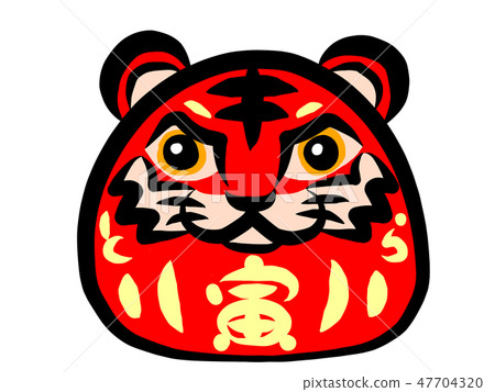Tiger Daruma Red - Stock Illustration [47704320] - PIXTA