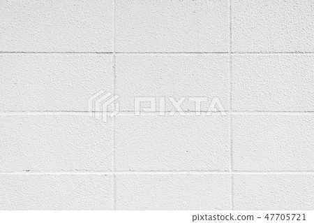 Concrete block block fence white paint - Stock Photo [47705721] - PIXTA