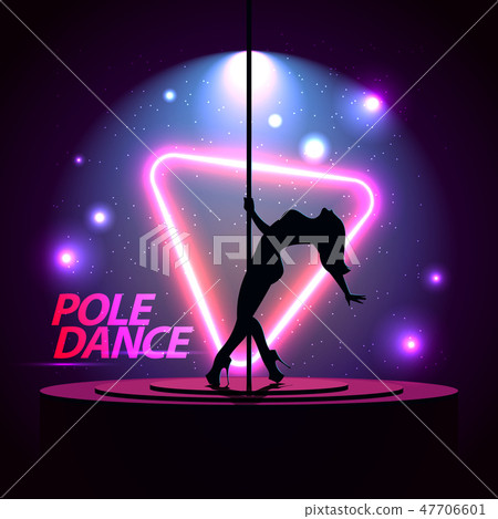 Pole Dance. Party Poster Template. Night Dance... - Stock Illustration ...