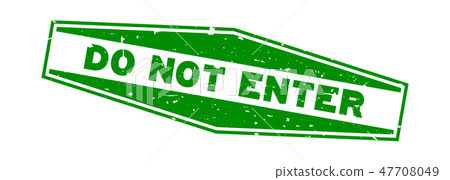 Grunge green do not enter hexagon rubber stamp - Stock Illustration ...