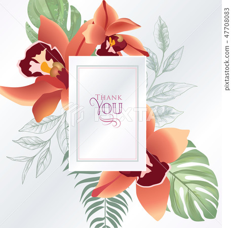 Floral greeting card design. Flower background - Stock Illustration ...
