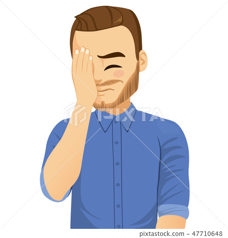 Facepalm Man Frustration - Stock Illustration [47710648] - PIXTA