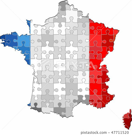 France map made of puzzle background - Stock Illustration [47711520 ...