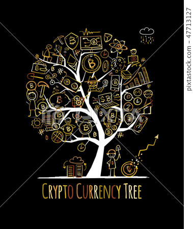 Bitcoin, cryptocurrency and blockchain... - Stock Illustration ...