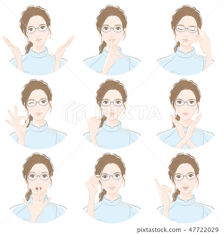 Doctors' various facial expressions - Stock Illustration [47722029] - PIXTA