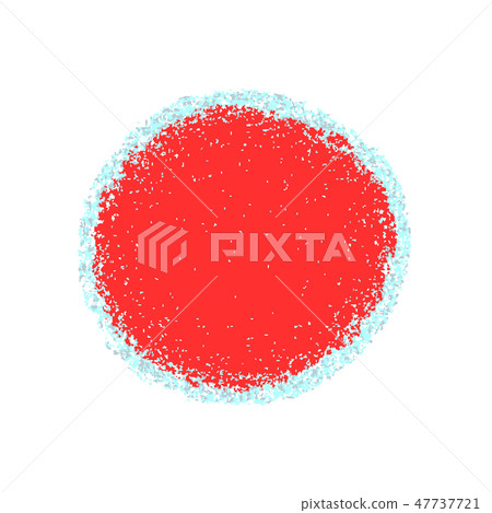 Red circle with grunge texture,bordered with small - Stock Illustration ...