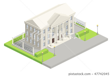 City hall parliament isometric illustration - Stock Illustration ...