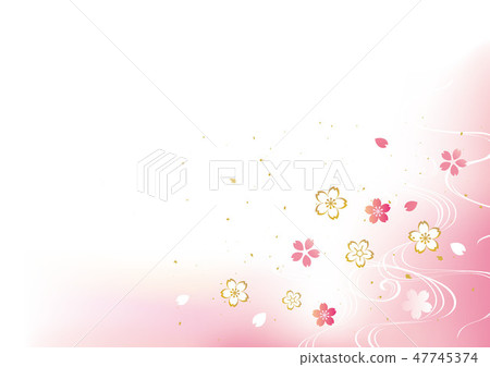 Sakura flow Pink - Stock Illustration [47745374] - PIXTA