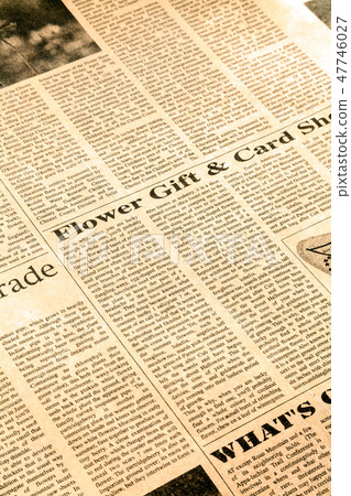 English newspaper, sepia color, sepia - Stock Photo [47746027] - PIXTA