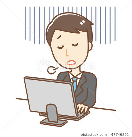 Male sigh manipulating personal computer - Stock Illustration [47746261 ...