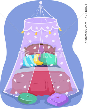 Bed Net Illustration - Stock Illustration [47748071] - PIXTA