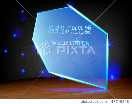 Acrylic label LED light decoration on label. - Stock Illustration ...
