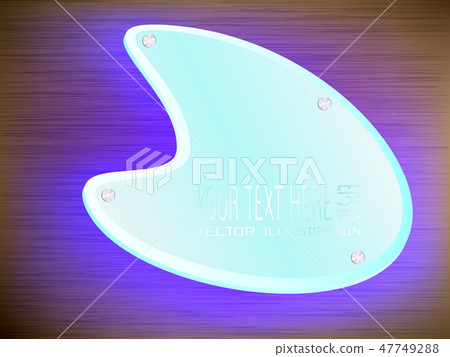 Acrylic label LED light decoration on label. - Stock Illustration ...