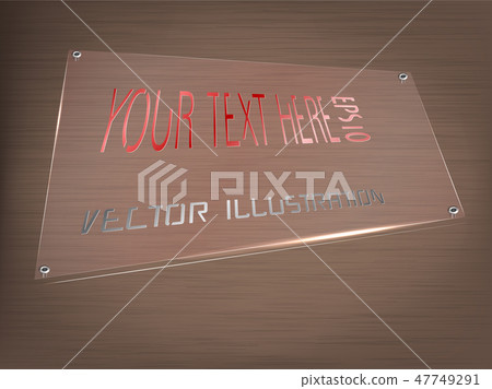 Acrylic label LED light decoration on label. - Stock Illustration ...