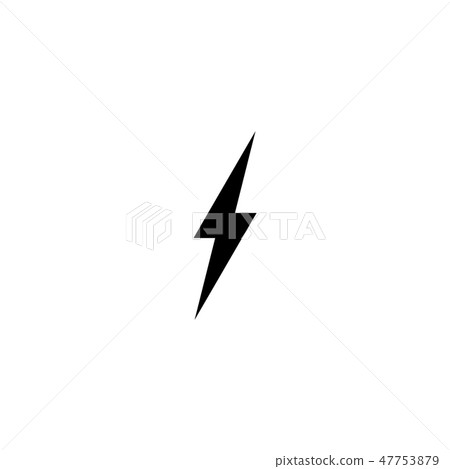 Simple thunder icon - Stock Illustration [47753879] - PIXTA