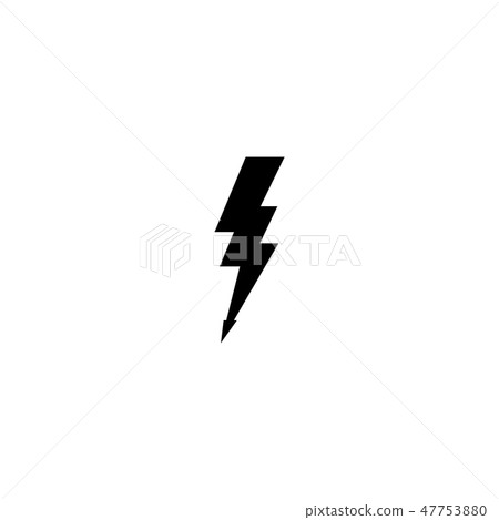 Simple thunder icon - Stock Illustration [47753880] - PIXTA
