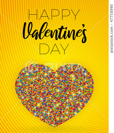 Bright colored heart with petals - Stock Illustration [47758990] - PIXTA