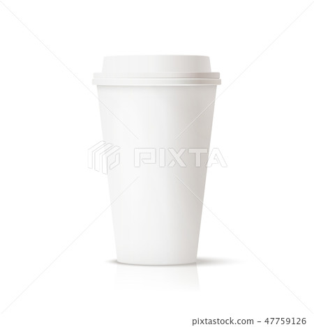 White travel mug, coffee cup. - Stock Illustration [47759126] - PIXTA