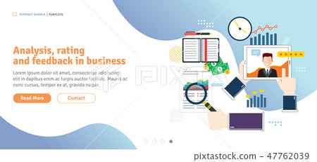 Analysis, rating and feedback in business. - Stock Illustration ...