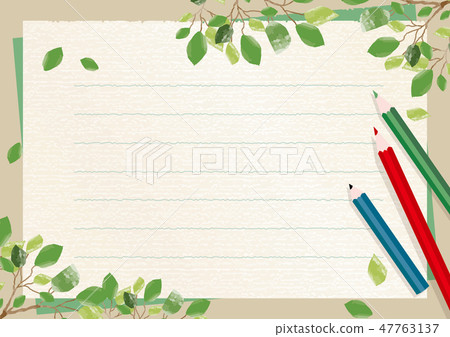 Spring note paper frame - Stock Illustration [47763137] - PIXTA
