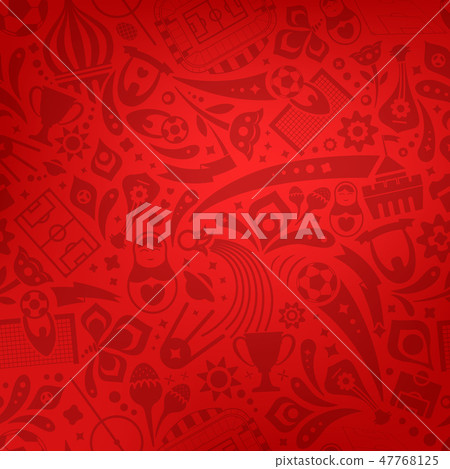 Red soccer championship trendy pattern - Stock Illustration [47768125 ...