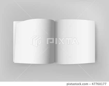 White square open book on grey table - Stock Illustration [47768177 ...