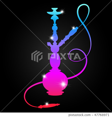 Neon Hookah Design - Stock Illustration [47768971] - PIXTA
