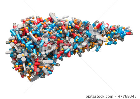 Pancreas from pills. Drug for pancreatic disease - Stock Illustration ...