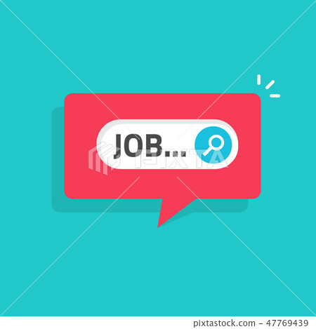 Job search online message notification vector... - Stock Illustration ...