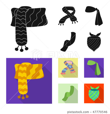 Isolated object of scarf and shawl sign.... - Stock Illustration ...