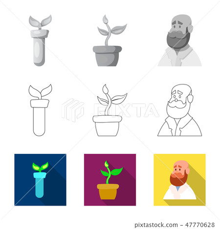 Vector illustration of genetic and plant logo.... - Stock Illustration ...