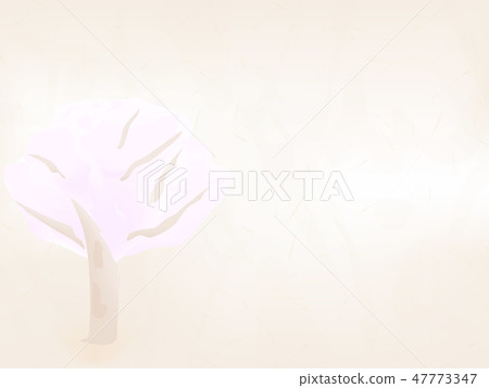 Sakura tree Japanese paper illustration - Stock Illustration [47773347 ...