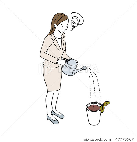Woman withering lady illustration Isometric... - Stock Illustration ...